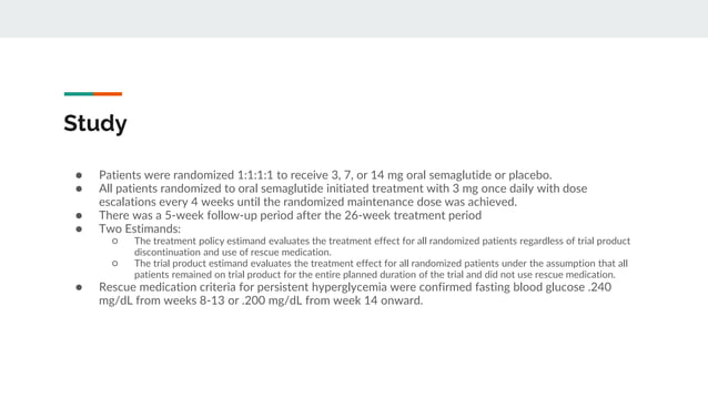 Semaglutide.Journal Club.pptx | Diabetes | Diseases and Conditions