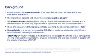 Semaglutide Treatment in Obese Patients with HFpEF: STEP-HFpEF Trial ...