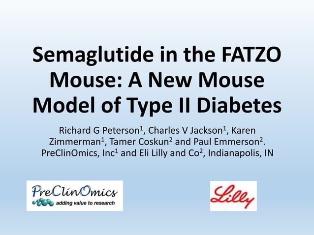 FATZO Mouse - Semaglutide Poster - 2015 GTC-Diabetes Summit | PDF