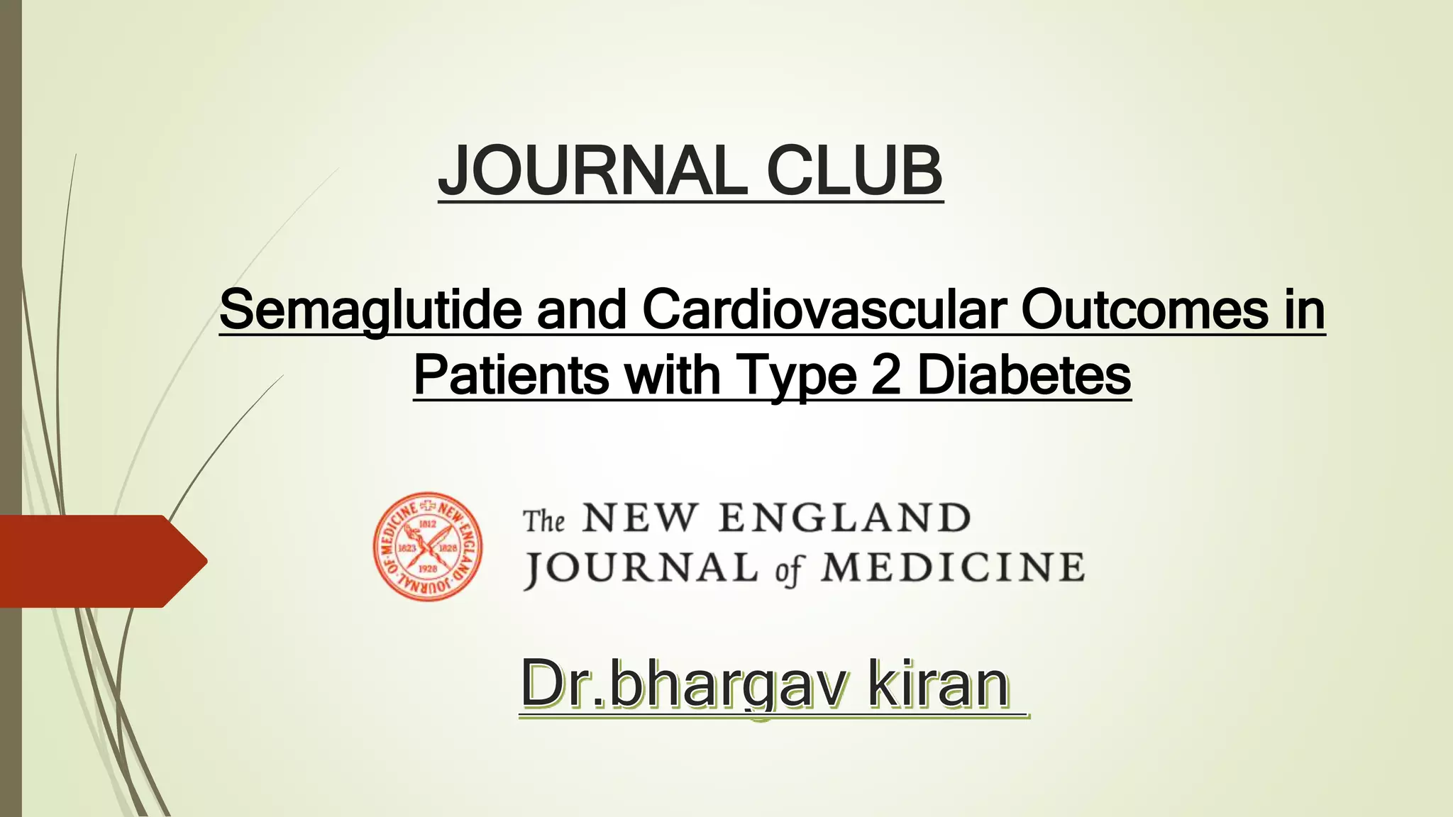 Semaglutide journal club | PPTX