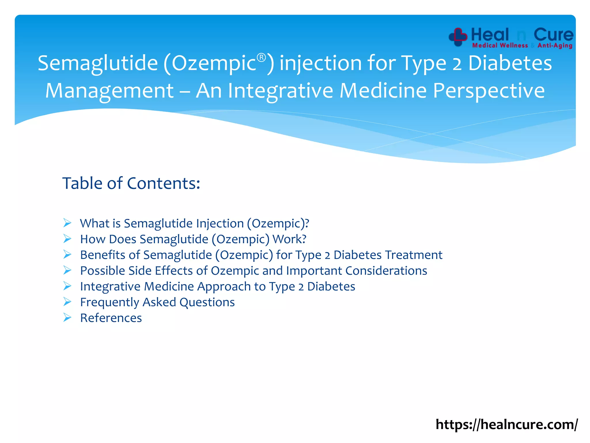 Semaglutide (Ozempic) injection for Type 2 Diabetes Management | PPTX