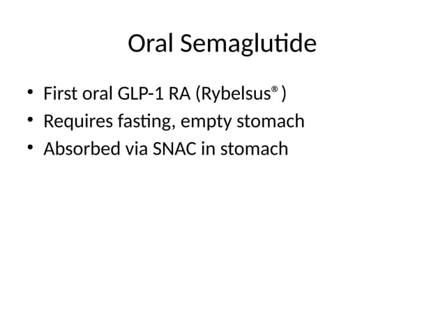 Semaglutide Drug Delivery Information Presentation | PPT