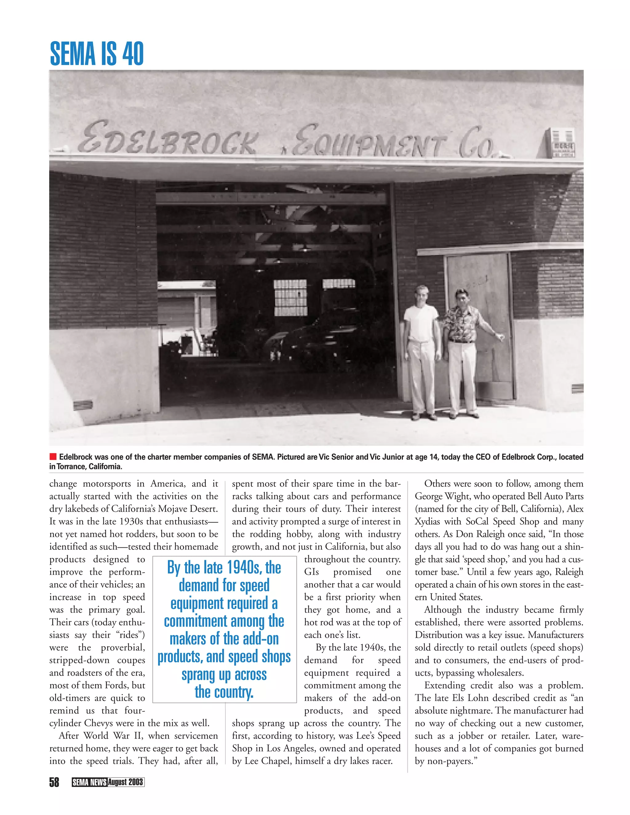 Sema History | PDF | Automotive Industry | Industries