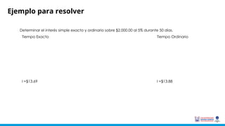 Interés simple y monto a interés simple. | PDF