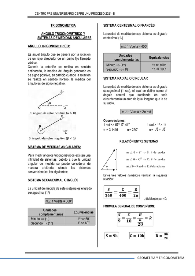 Semana 1 geo y trigo | PDF
