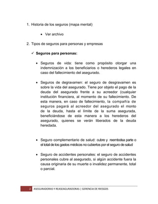 Semana 10 aseguradoras y reaseguradoras | PDF