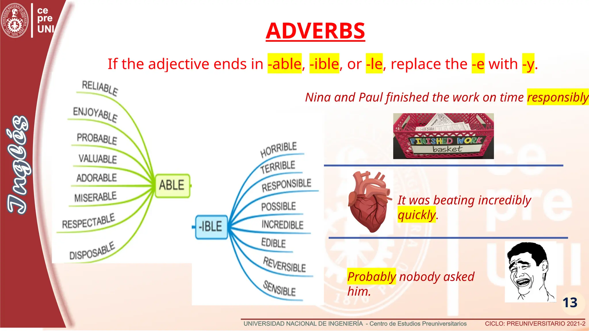 SEMANA 10 - PPT.pptx. "USE WOULD LIKE TO ADVERBS" | PPTX