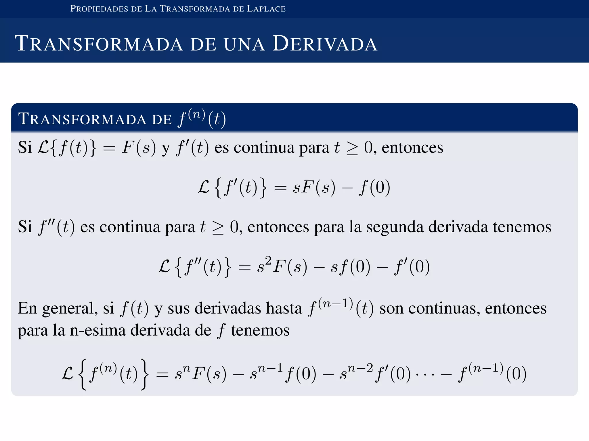Propiedades de la Transformada de Laplace | PDF