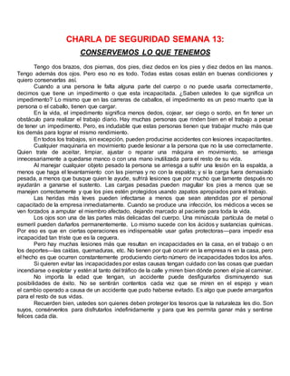 Semana 13 conservemos lo que tenemos | DOCX