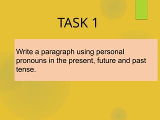 Personal Pronouns-Verb to be (presente, past and future | PPTX