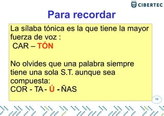 Semana 2 el acento y reglas de tildación general | PPTX