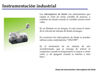características de la instrumentación industrial | PPTX