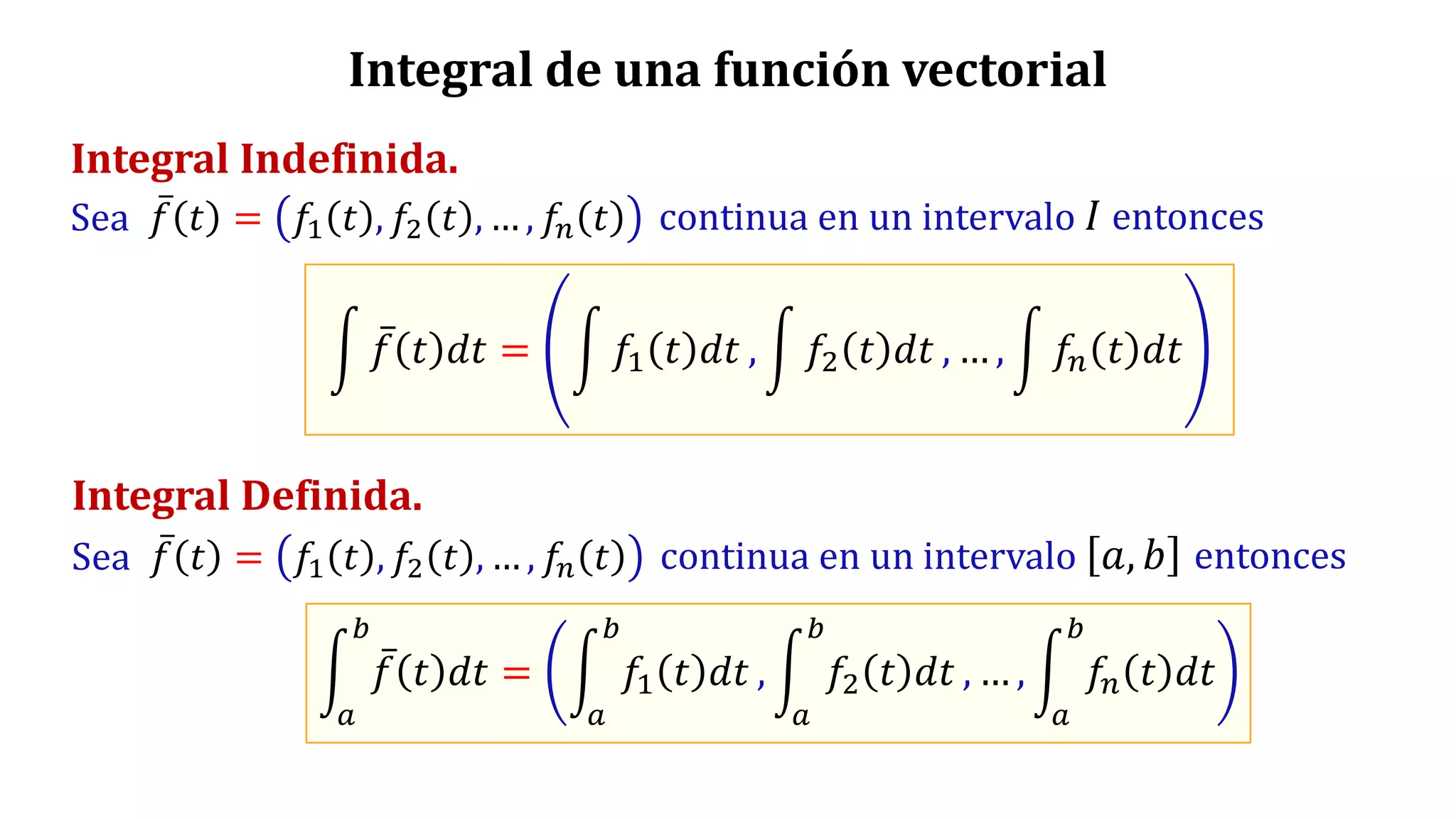 Semana 3. integral de una función vectorial | PPT