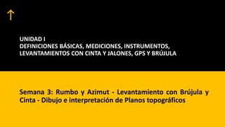 Semana 3_Rumbo y Azimut. Levantamiento con Brújula y Cinta. Dibujo e ...