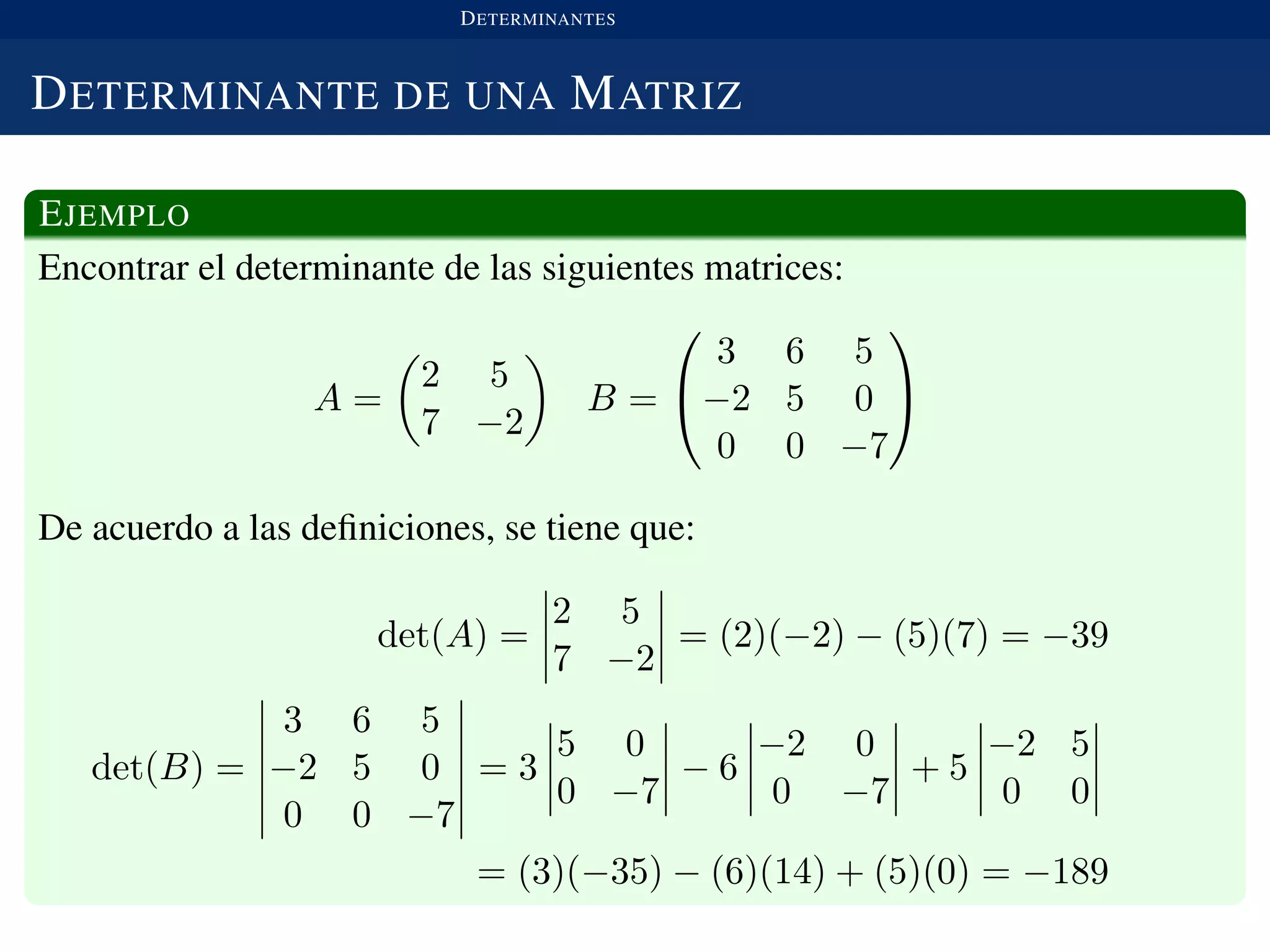 Inversa, transpuesta y determinante de una matriz | PDF