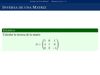 Inversa, transpuesta y determinante de una matriz | PDF