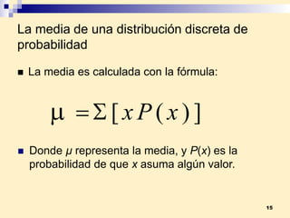 estadística 2. Distribucion de probabilidad parte 1 | PPTX
