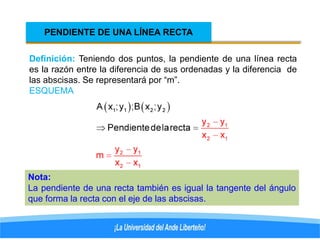 Ecuación de a recta geometría analítica | PPTX