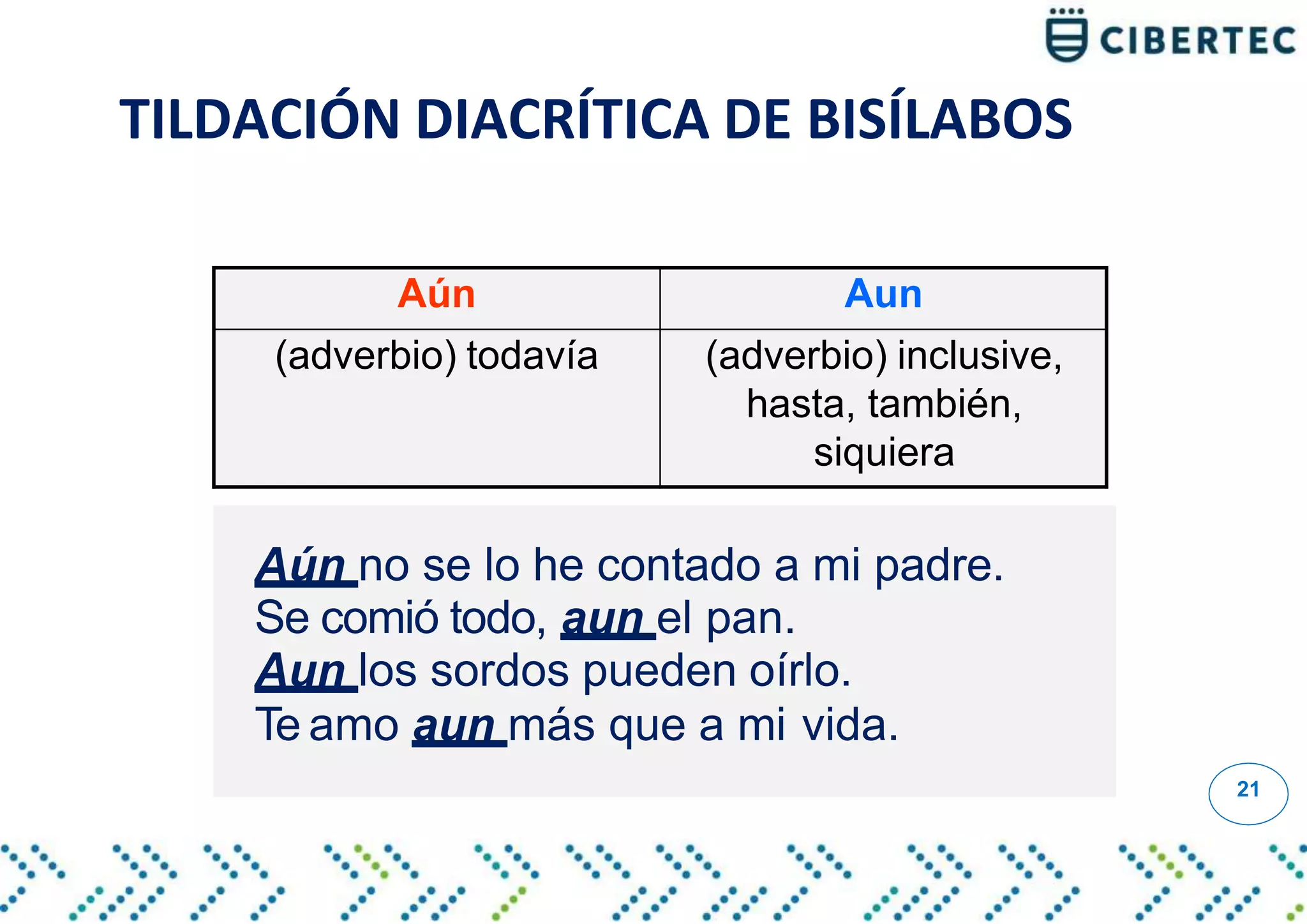 Semana 4 reglas de tildación diacrítica de monosílabos y bisílabos | PPT