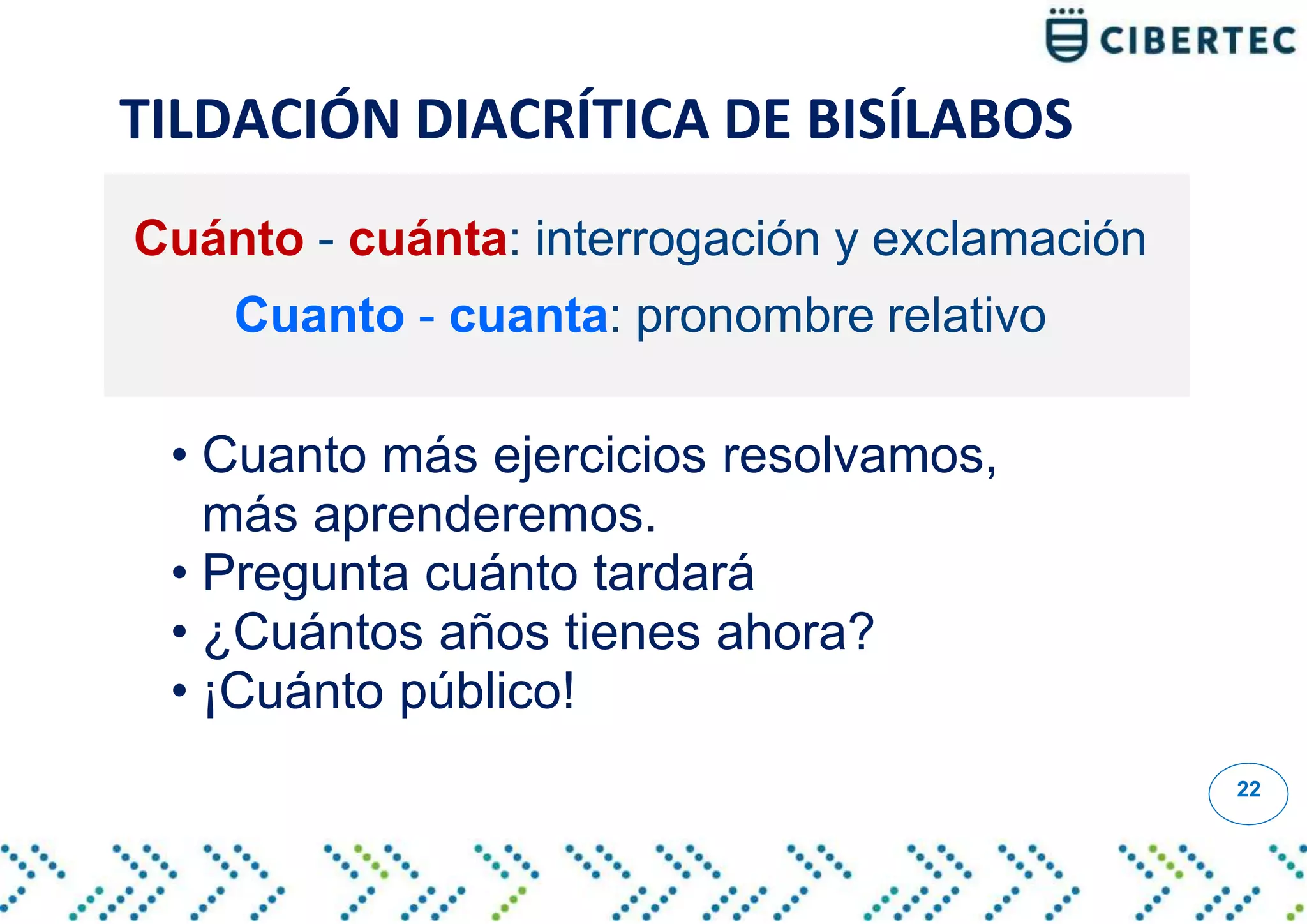 Semana 4 reglas de tildación diacrítica de monosílabos y bisílabos | PPT