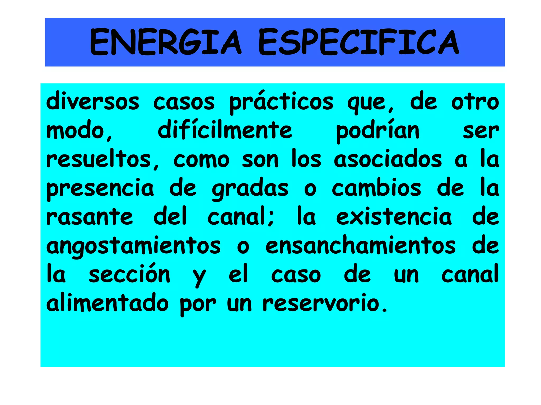 Semana 5 energia específica | PDF