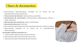 Secretariado ejecutivo: Tipos de documentos | PDF