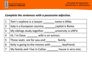 SEMANA 6 POSSESSIVE ADJECTIVES 2024 I.pptx
