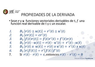 Semana 7: Derivación e Integración de Funciones Vectoriales | PDF