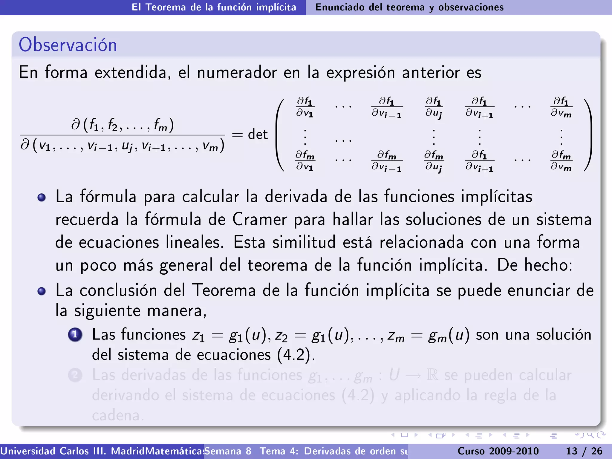 Derivadas de orden superior. Derivadas segundas. Matriz Hessiana ...