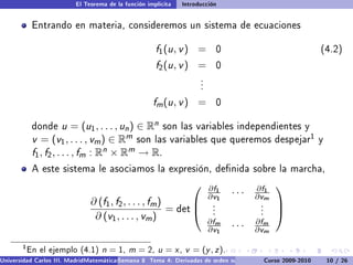 Derivadas de orden superior. Derivadas segundas. Matriz Hessiana ...