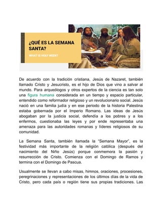 Semana Santa y de Pascua en México / Holy Week and Easter in Mexico | PDF