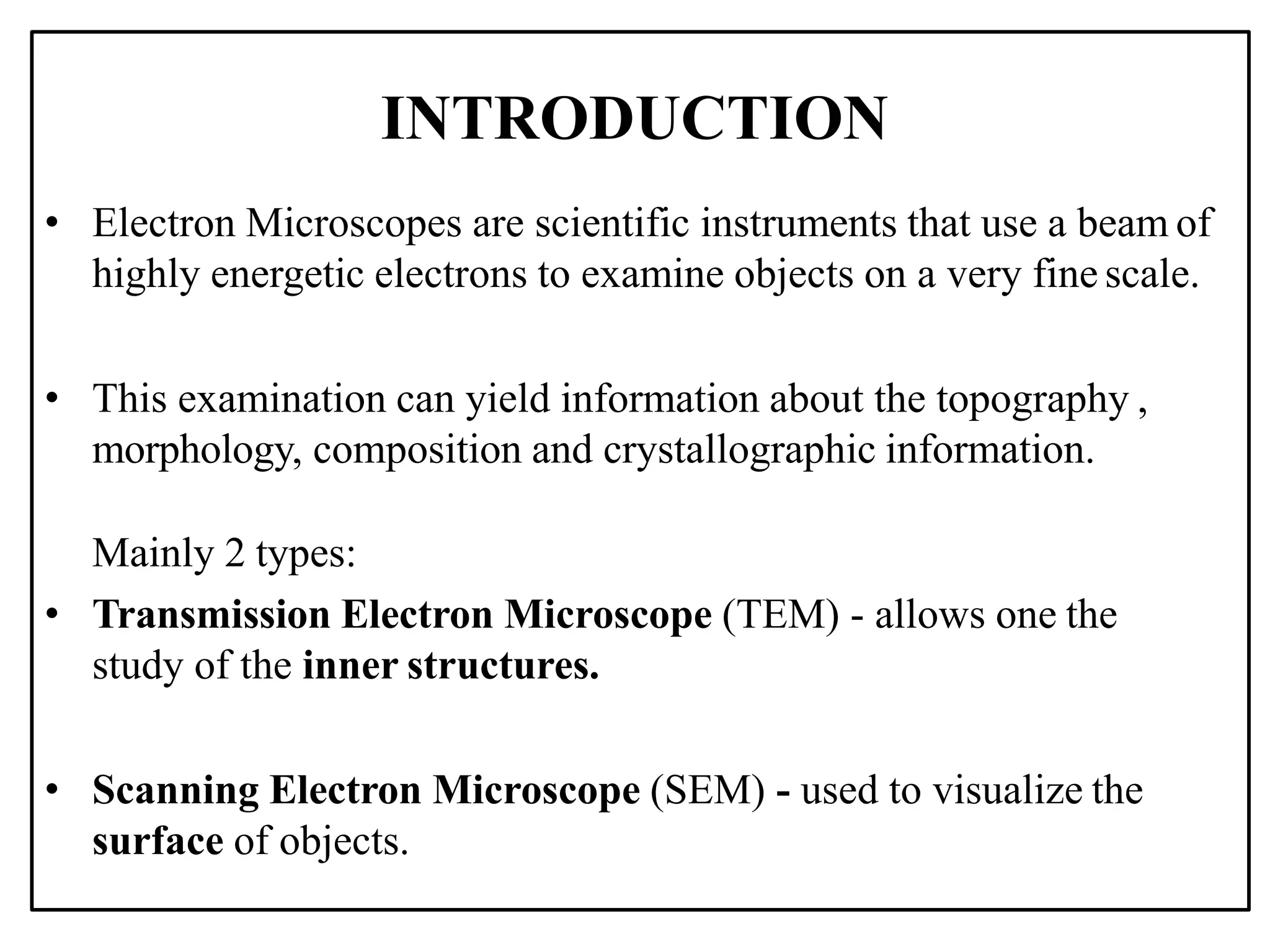 Scanning and Transmission Electron Microscope | PPTX | Chemistry | Science