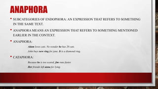 anaphora and deixis | PPTX
