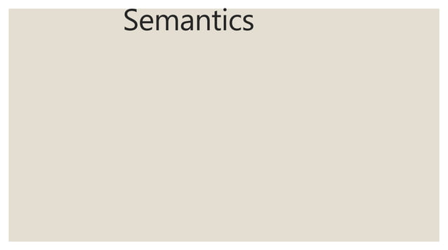Semantics analysis | PPTX