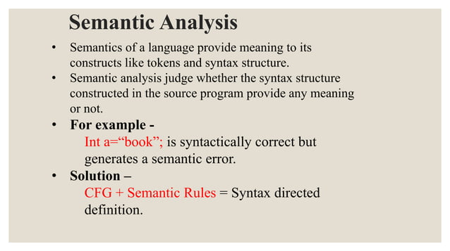 Semantics analysis | PPTX