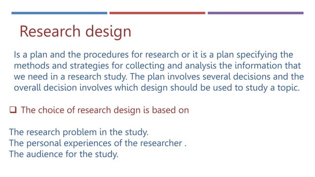 The selection of a research design | PPTX
