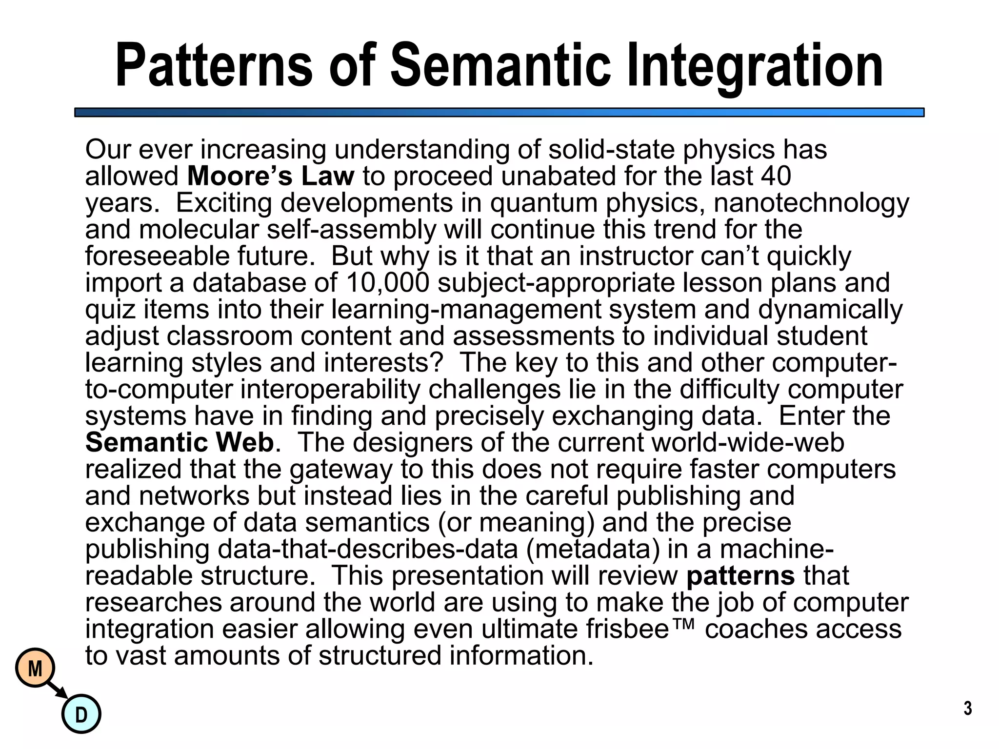 Semantic Integration Patterns | PPTX