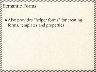 Semantic Media Wiki & Semantic Forms | PDF