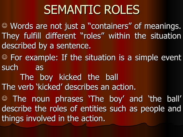 Semantic Roles | PPT