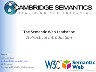 Intro to the Semantic Web Landscape - 2011 | PPT