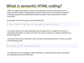 Semantically Correct And Standards Compliance Html | PPT