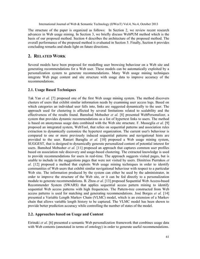 Semantically Enriched Web Usage Mining For Predicting User Future Movements Pdf