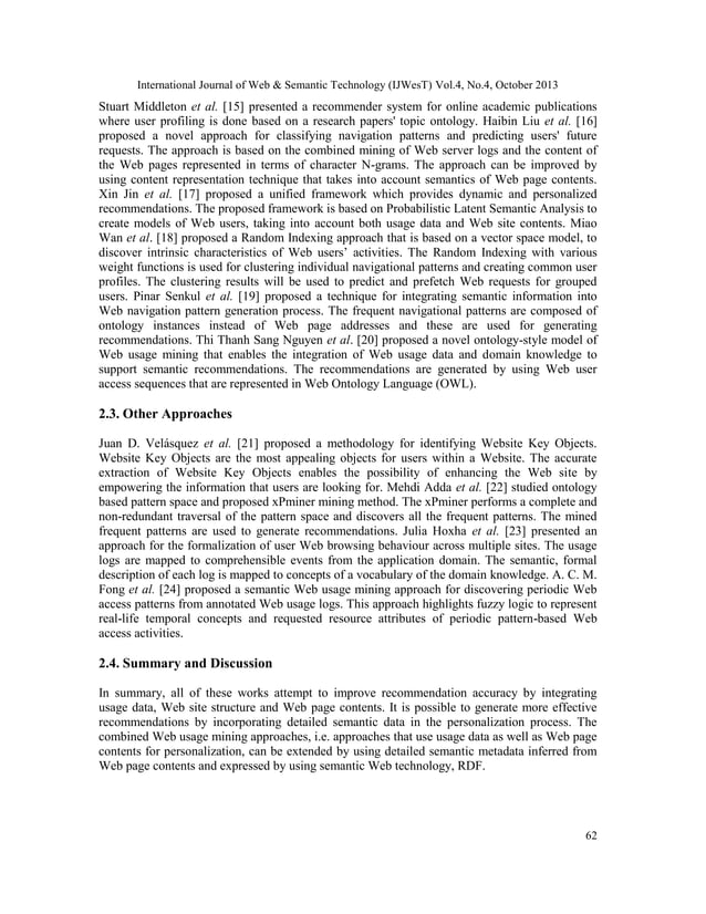 Semantically Enriched Web Usage Mining For Predicting User Future Movements Pdf