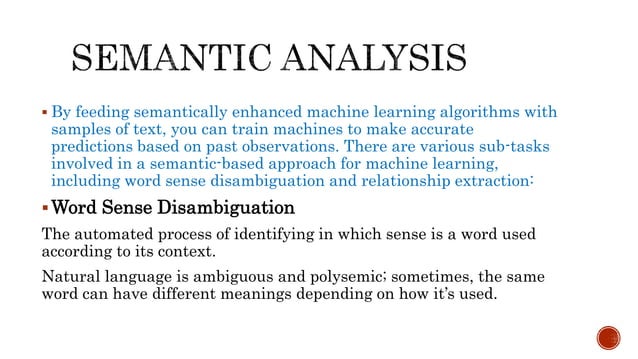 Semantic analysis | PPSX