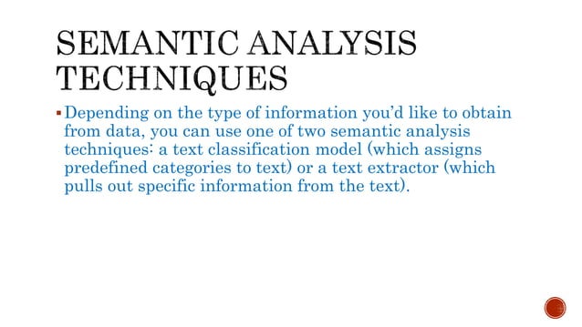 Semantic analysis | PPSX