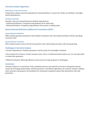 report summarizing semantic analyzer phase | PDF