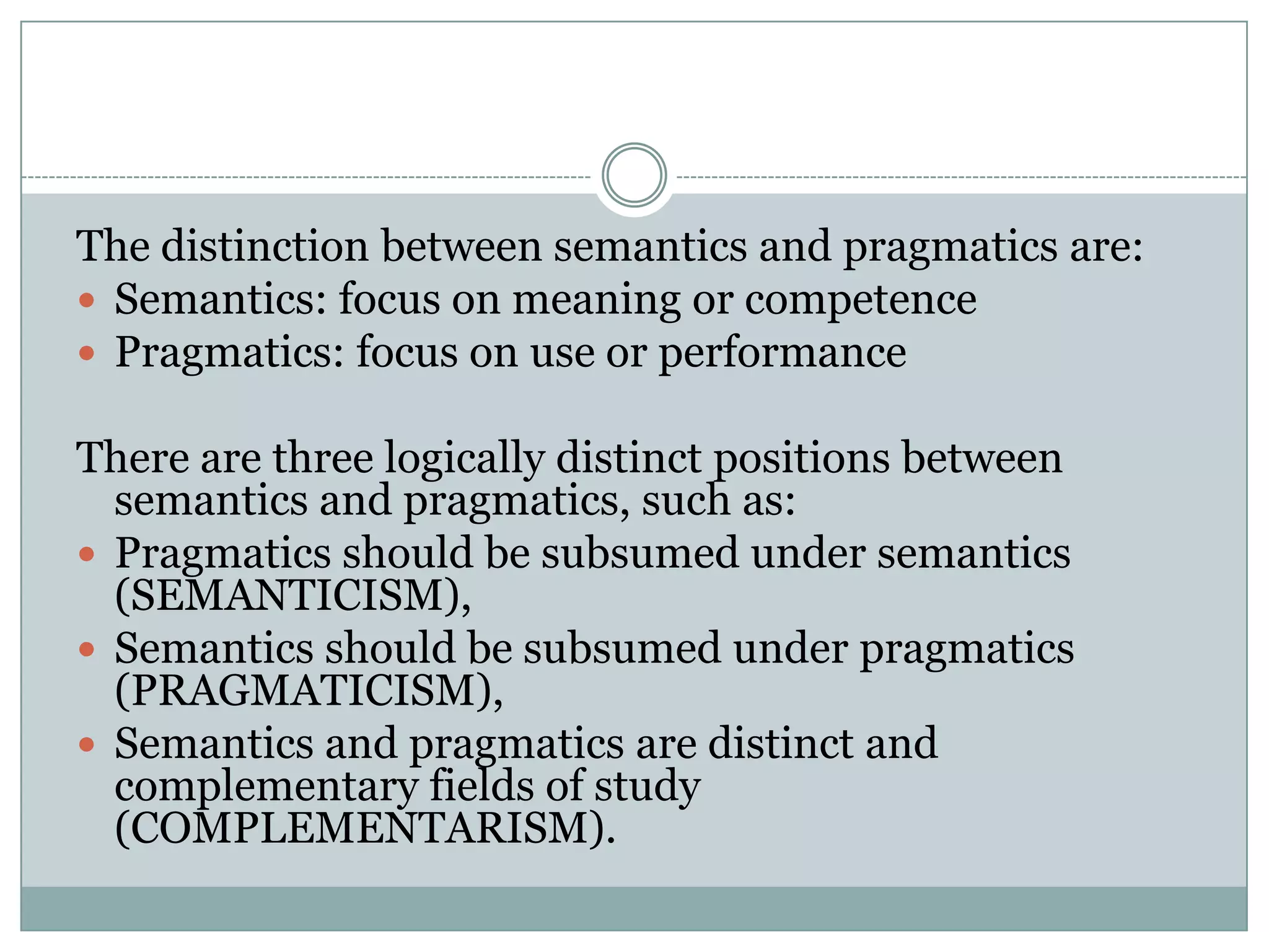 Semantic and other disciplines | PPTX