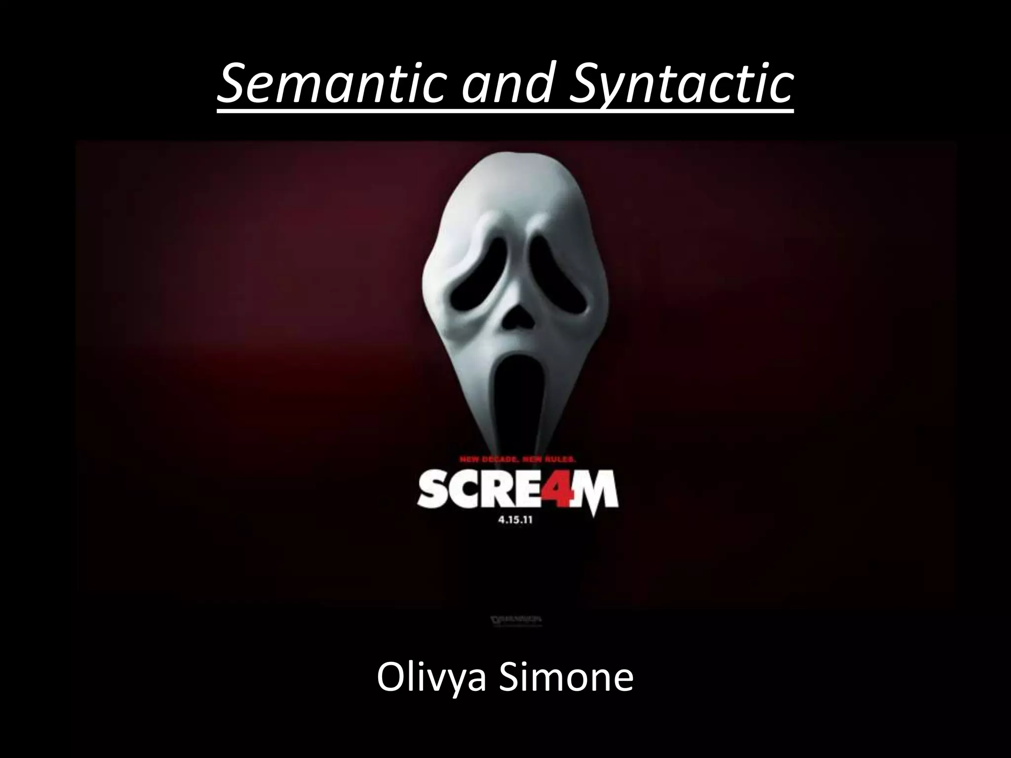 Semantic and synactic | PPT