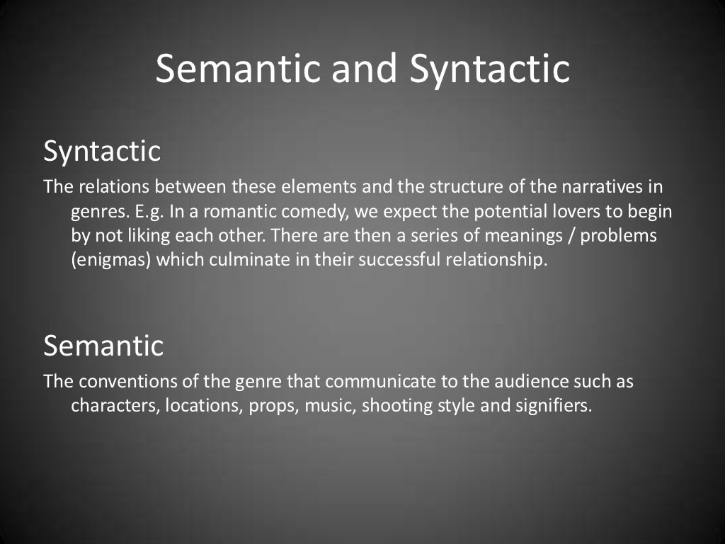 Semantic And Syntactic