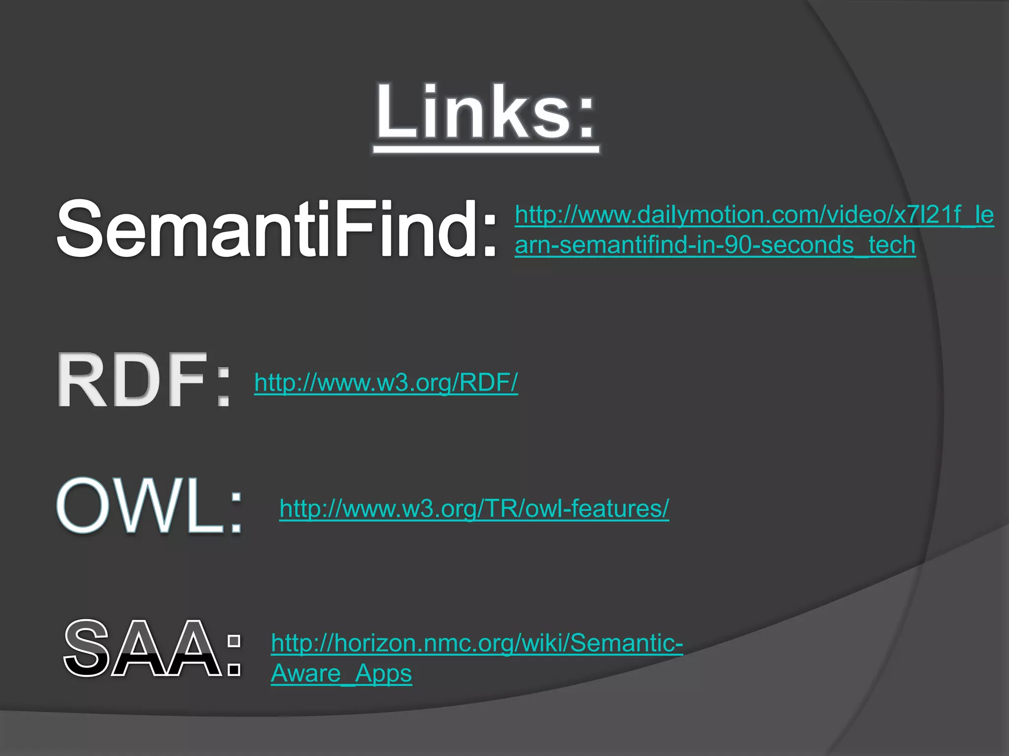 Semantic aware applications | PPT